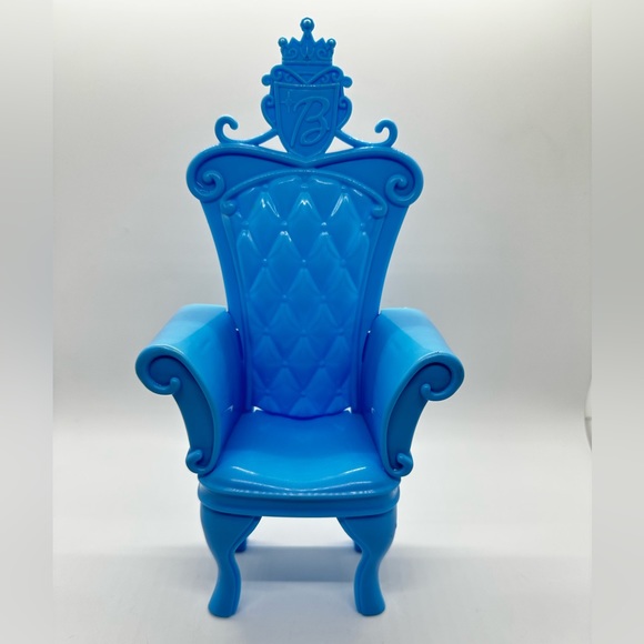 Mattel | Toys | Vintage Mattel Barbie Doll Furniture Blue Throne Chair ...